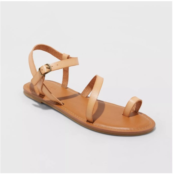 Universal Thread | Shoes | Tera Tan Naked Faux Leather Ankle Strappy ...